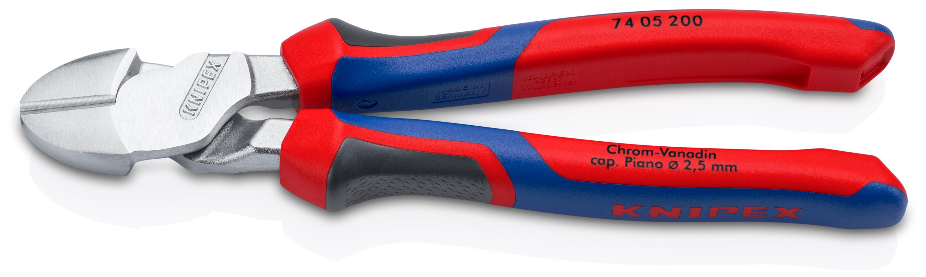 KNIPEX 74 05 200 power side cutters with comfort handles chrome-plated ...