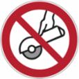 BRADY 223239 prohibition pictogram - prohibited hand grinding, 100 mm