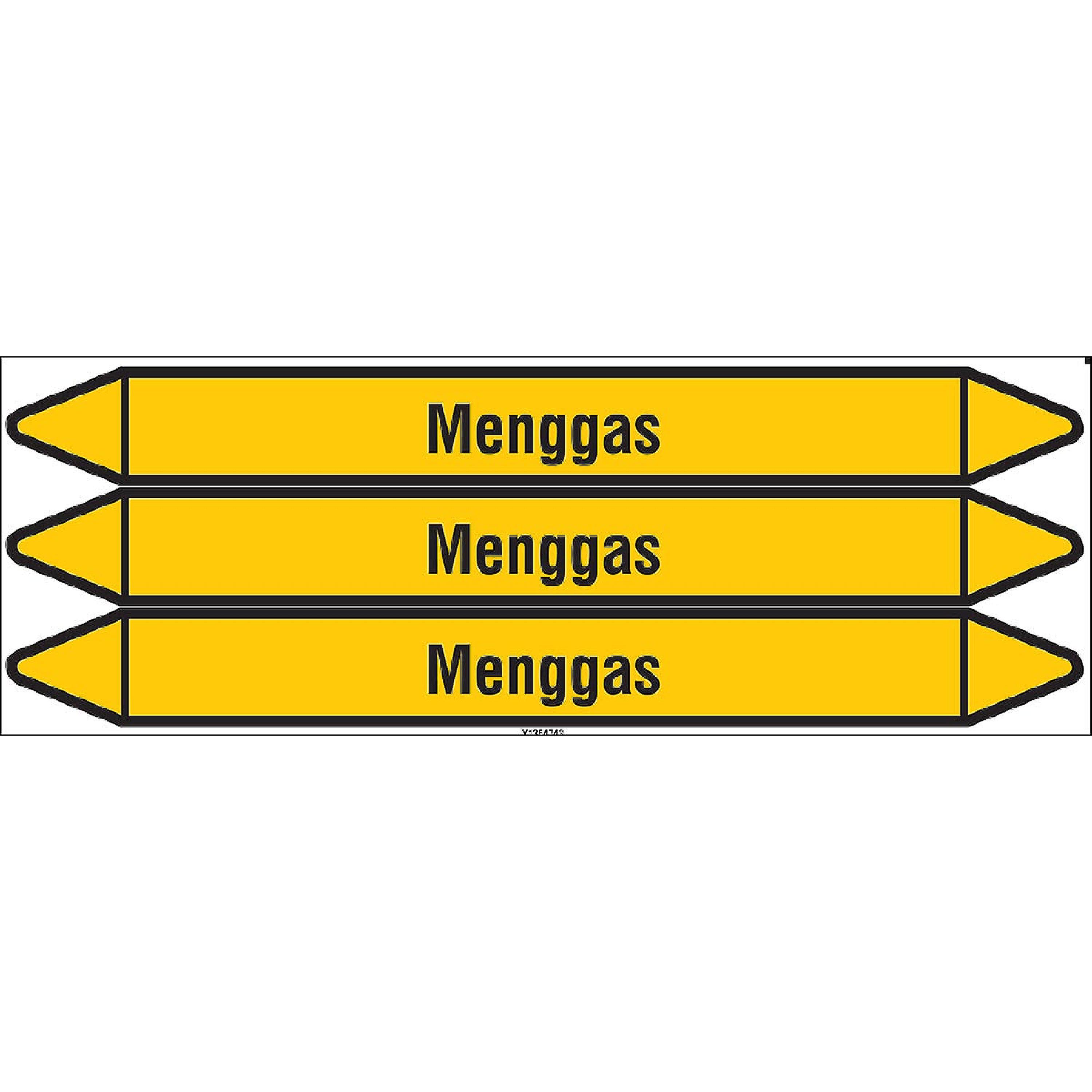 BRADY N004394 leidingmerker voor menggas, met geperforeerde pijlen ...