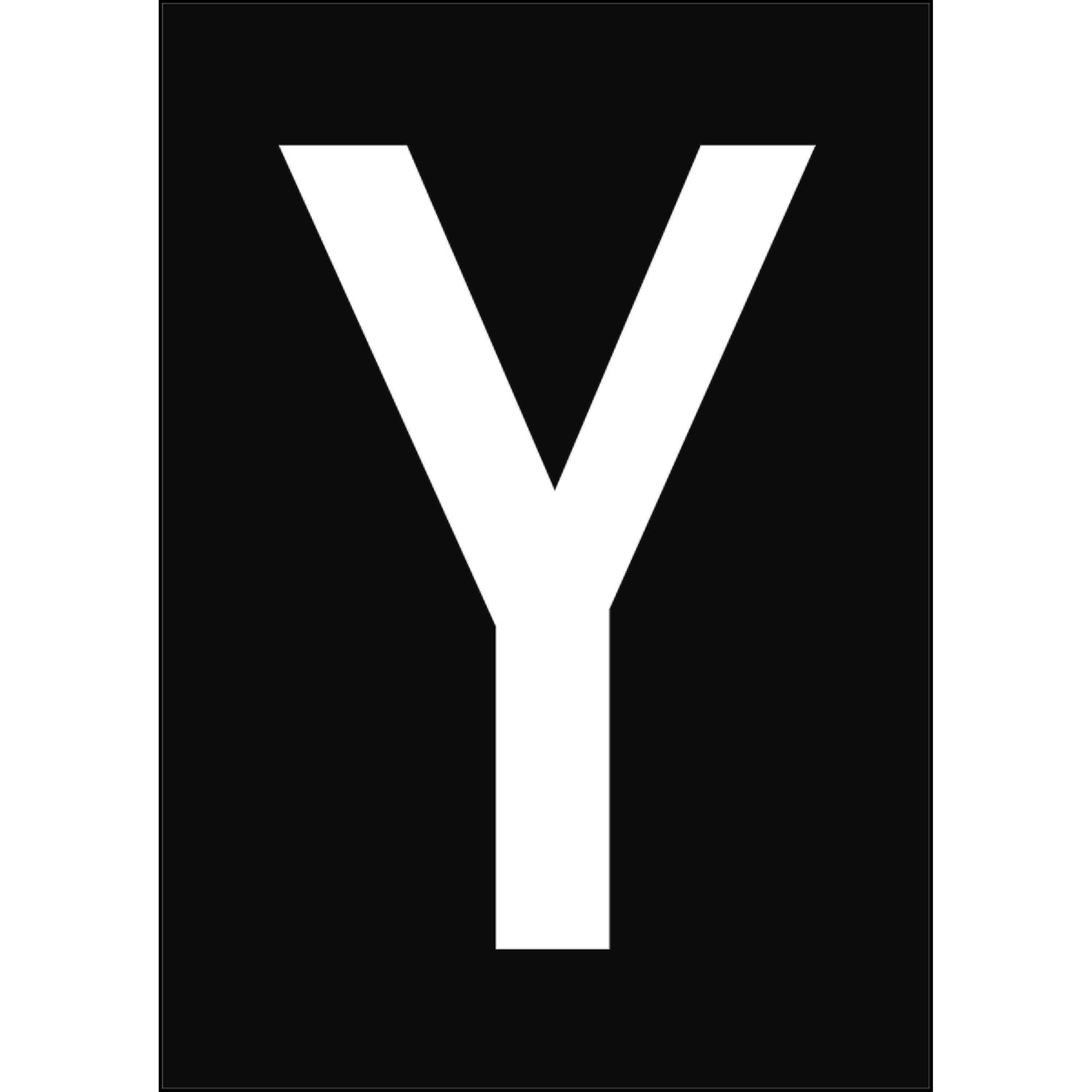 BRADY NL859A4WH-Y label with letter Y - DIN A4 format for permanent or ...