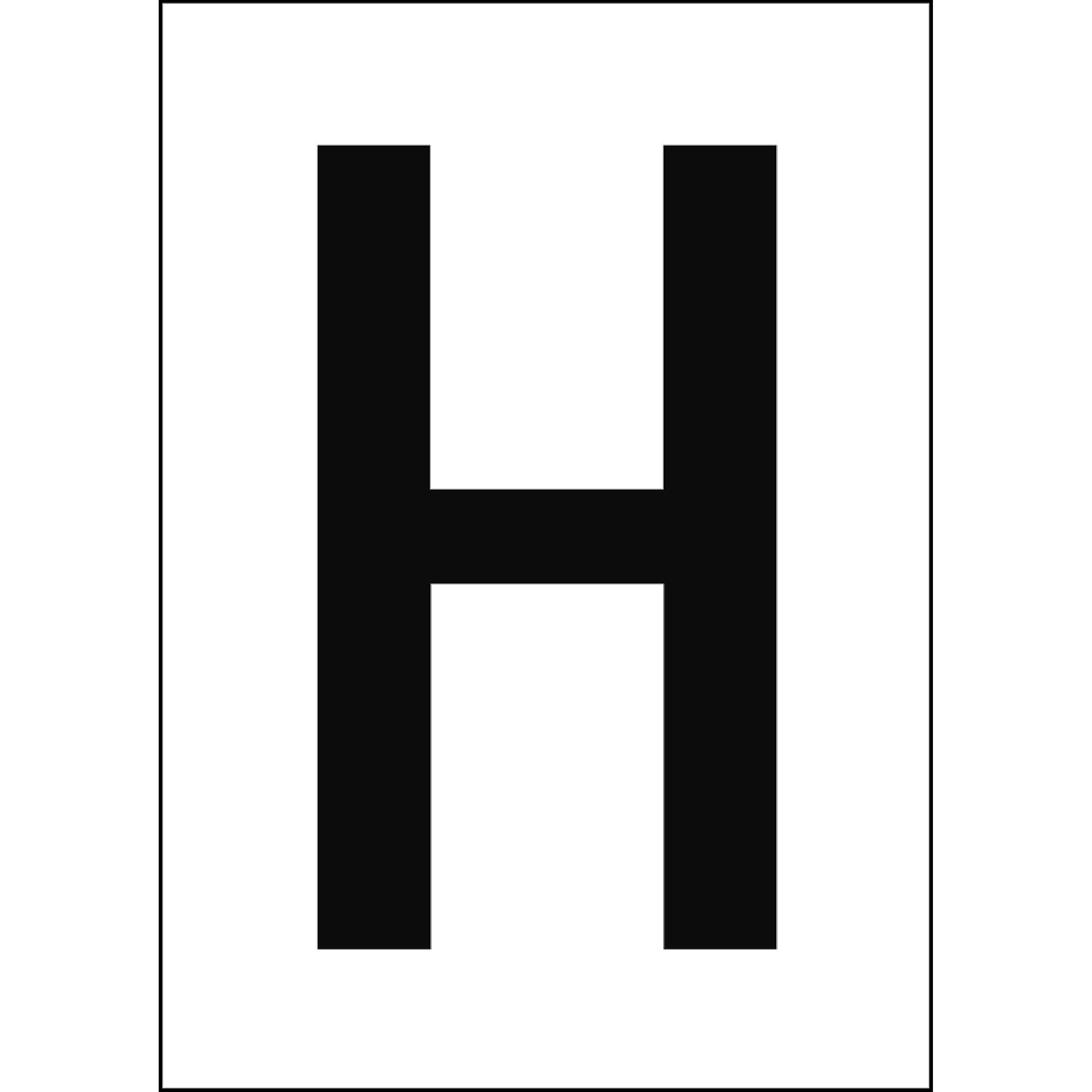 BRADY NL7541A4WH-H label with letter H - DIN A4 format for permanent or ...