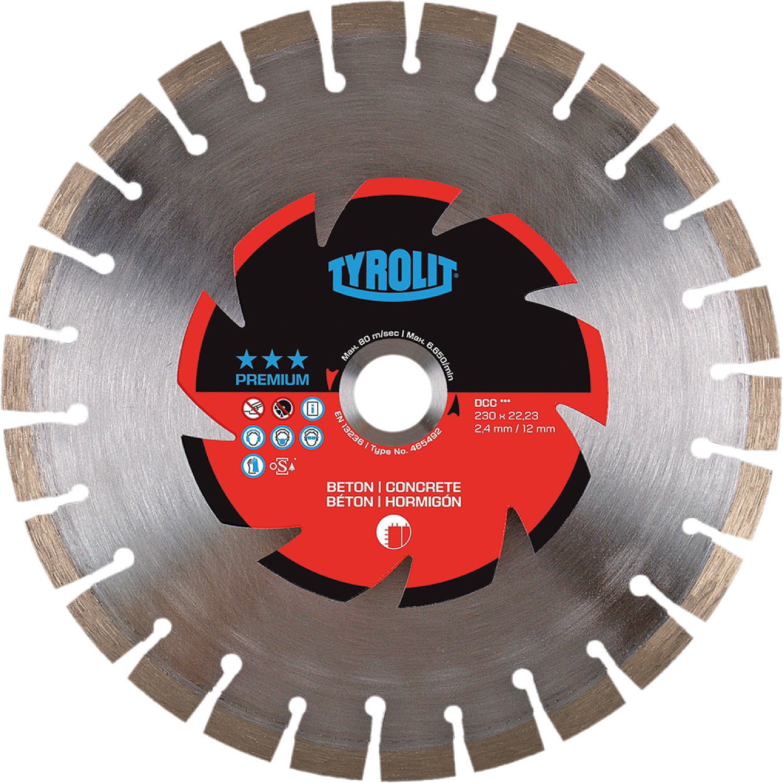TYROLIT 465489 Premium diamond wheel for angle grinders 10 C73W DCC ...