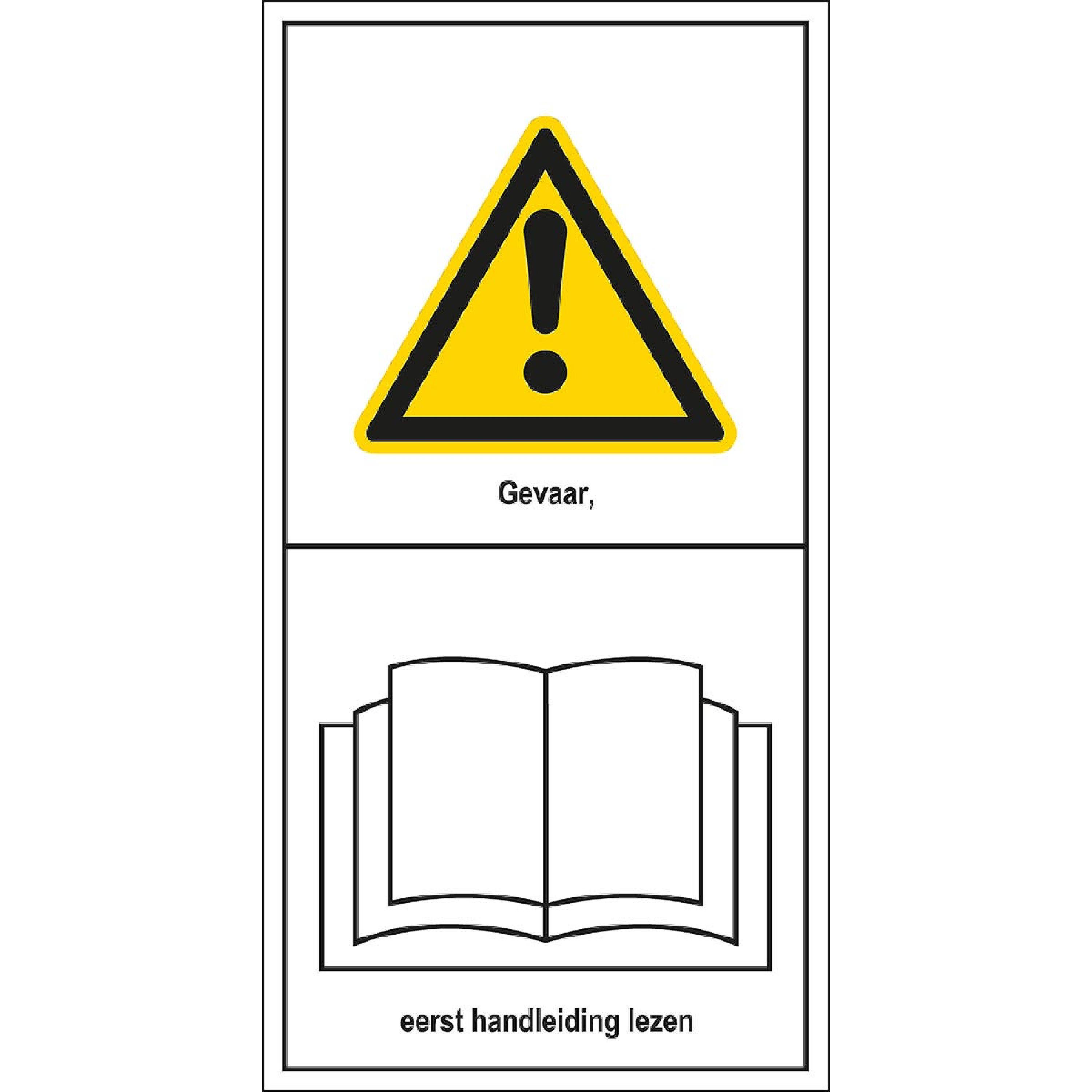 BRADY 804027 pictogram according to machinery directive - danger, read ...