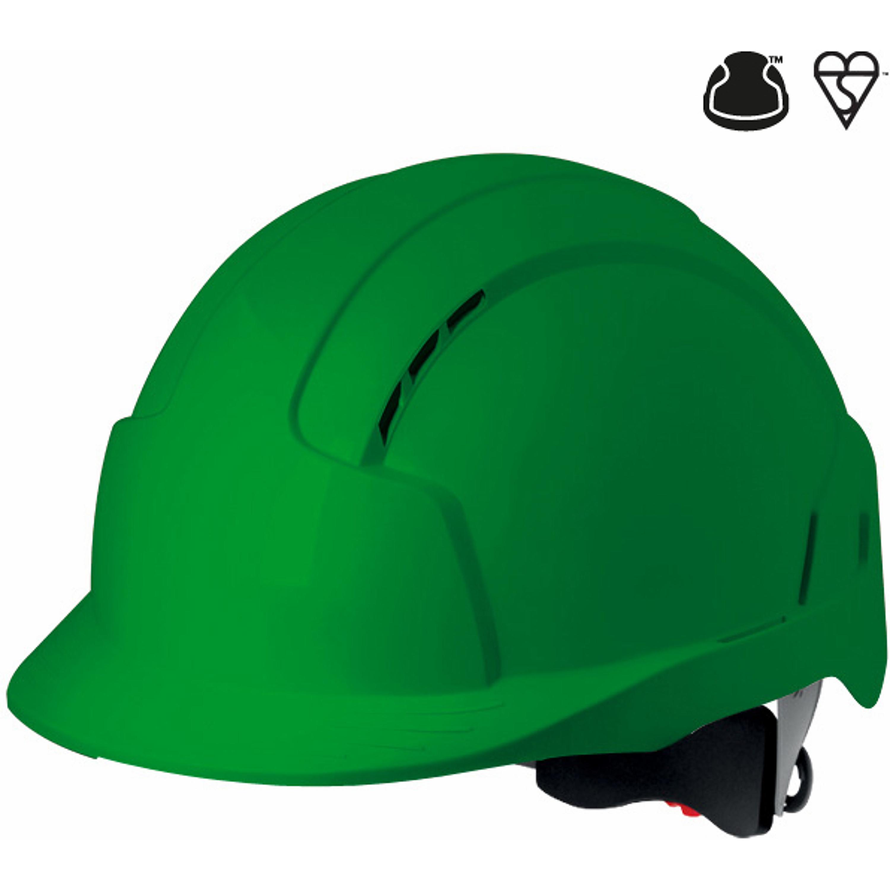 JSP EVOLite safety helmet with knob green ventilated - AJB170-000-300