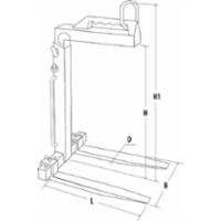 REMA RPHM-1 pallet hook with manual balancing 1 tonne - 3258010