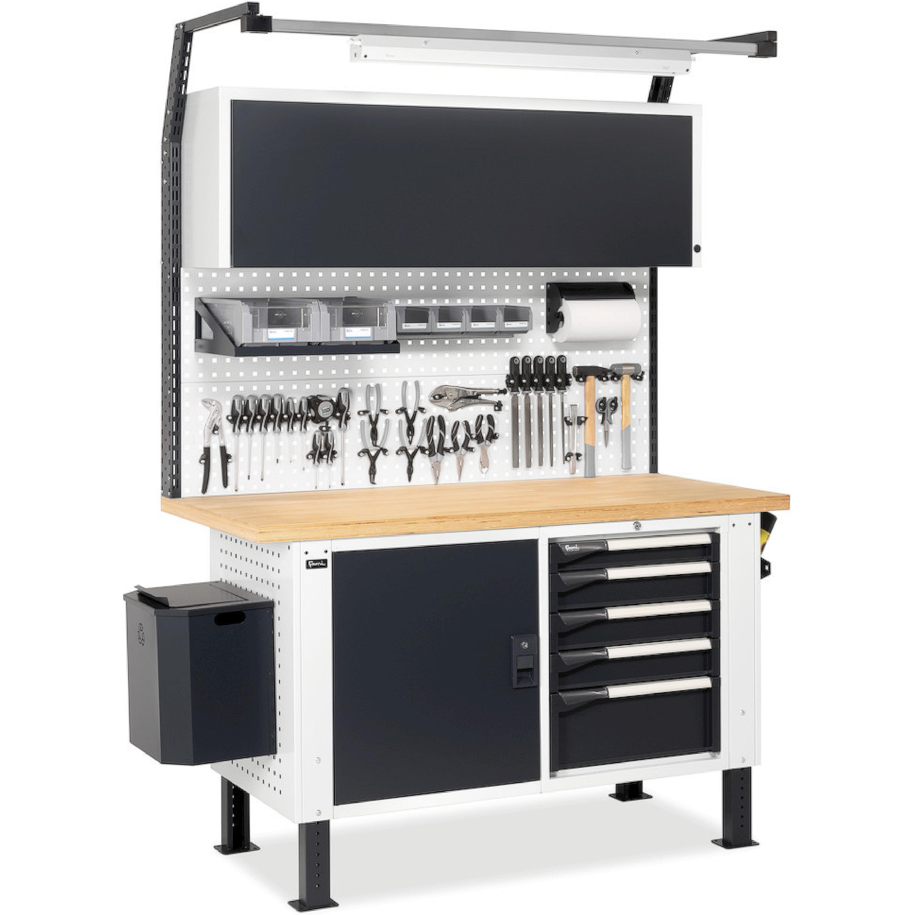 FAMI WORKMASTER BR workbench plywood top 40 mm 1500x750x2360 mm light ...