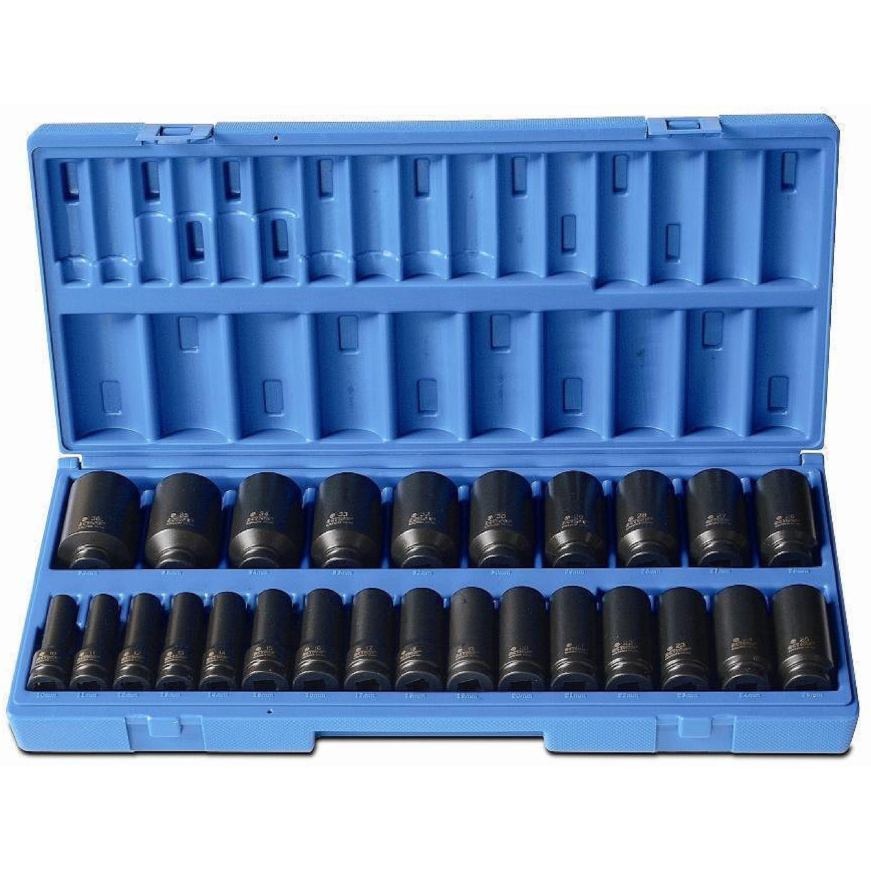 ACTION DO605222601 impact socket set 1/2" drive square hexagon deep in ...