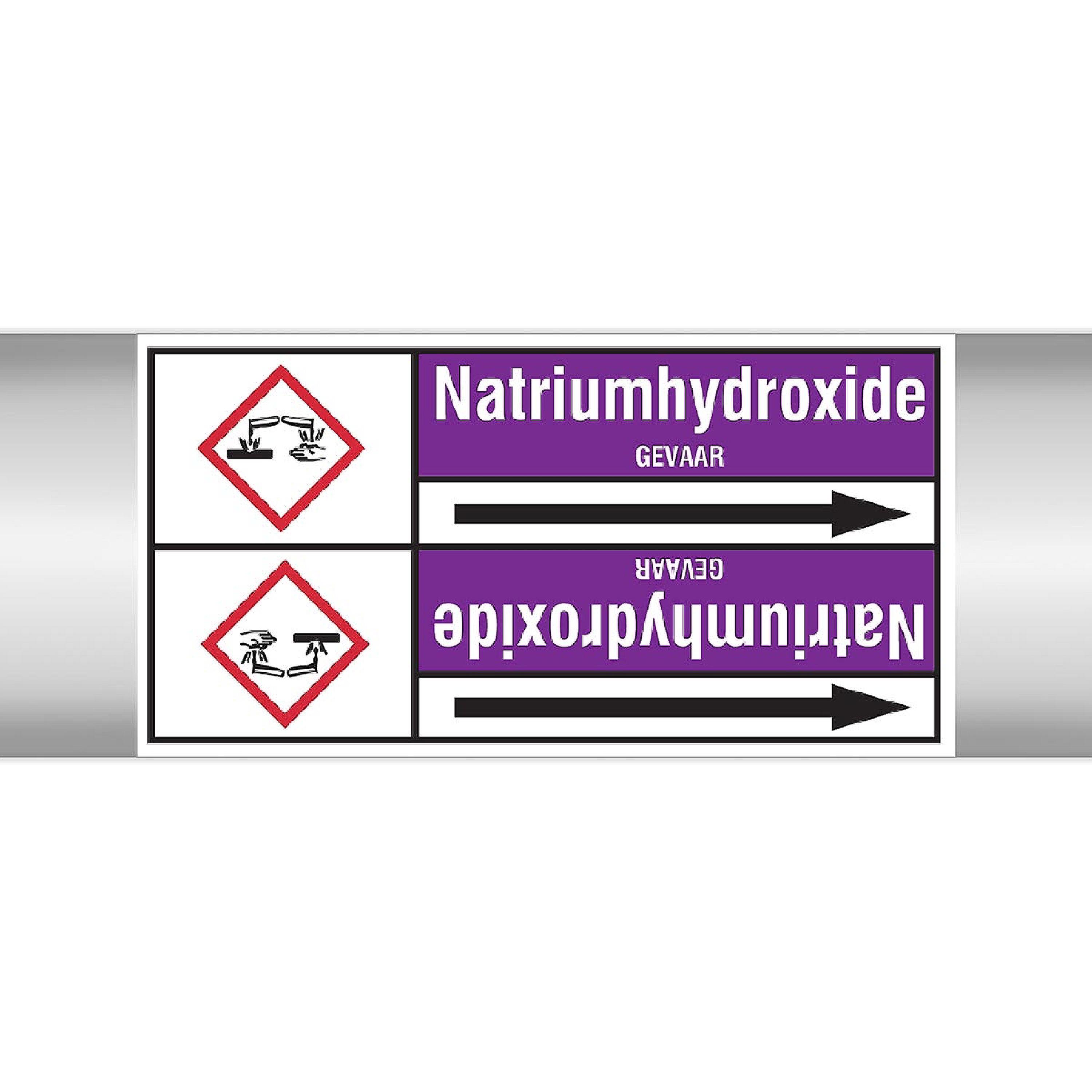 BRADY N003927 leidingmerker voor natriumhydroxide, met pictogram 33 m x ...
