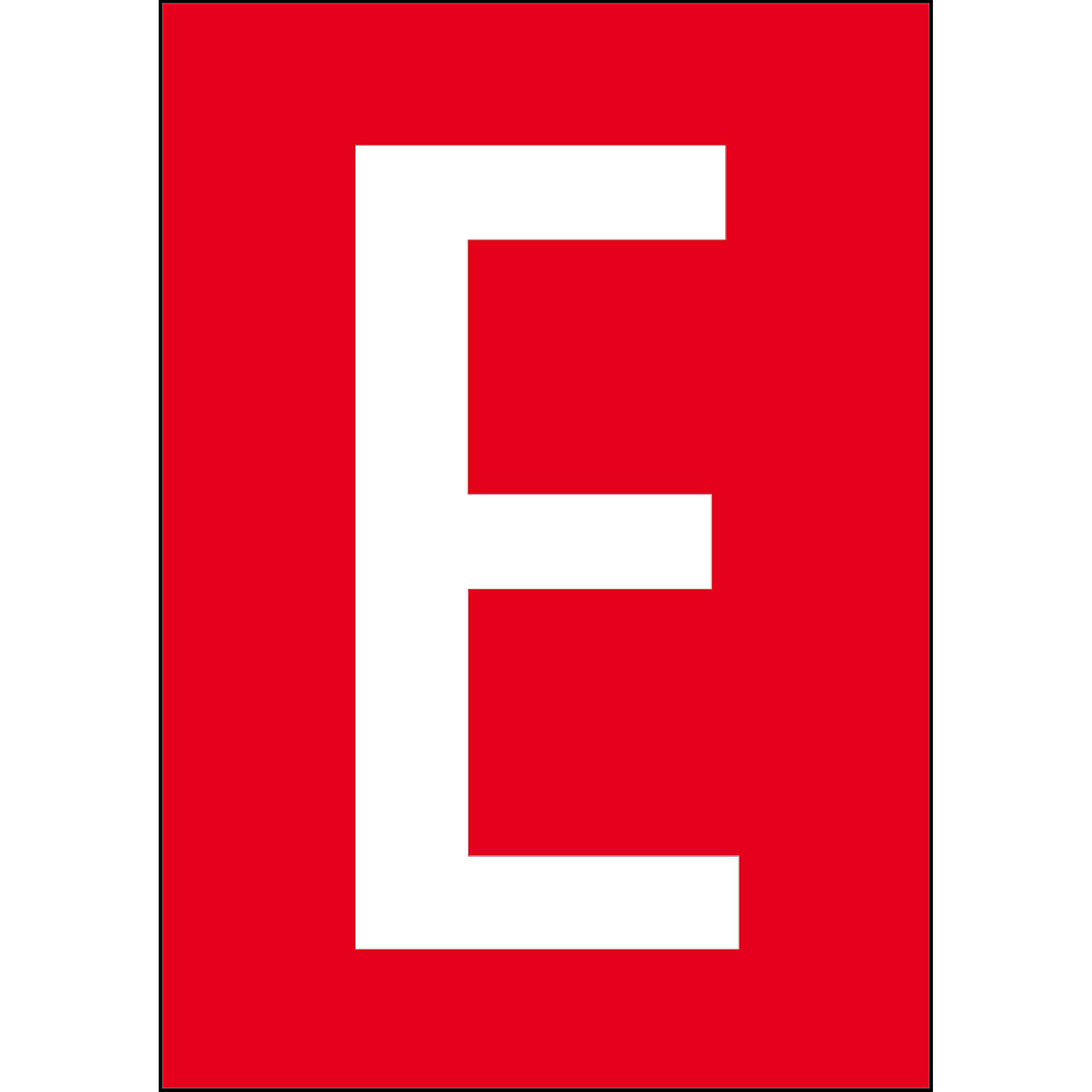 BRADY NL7541A4RD-E label with letter E - DIN A4 format for permanent or ...