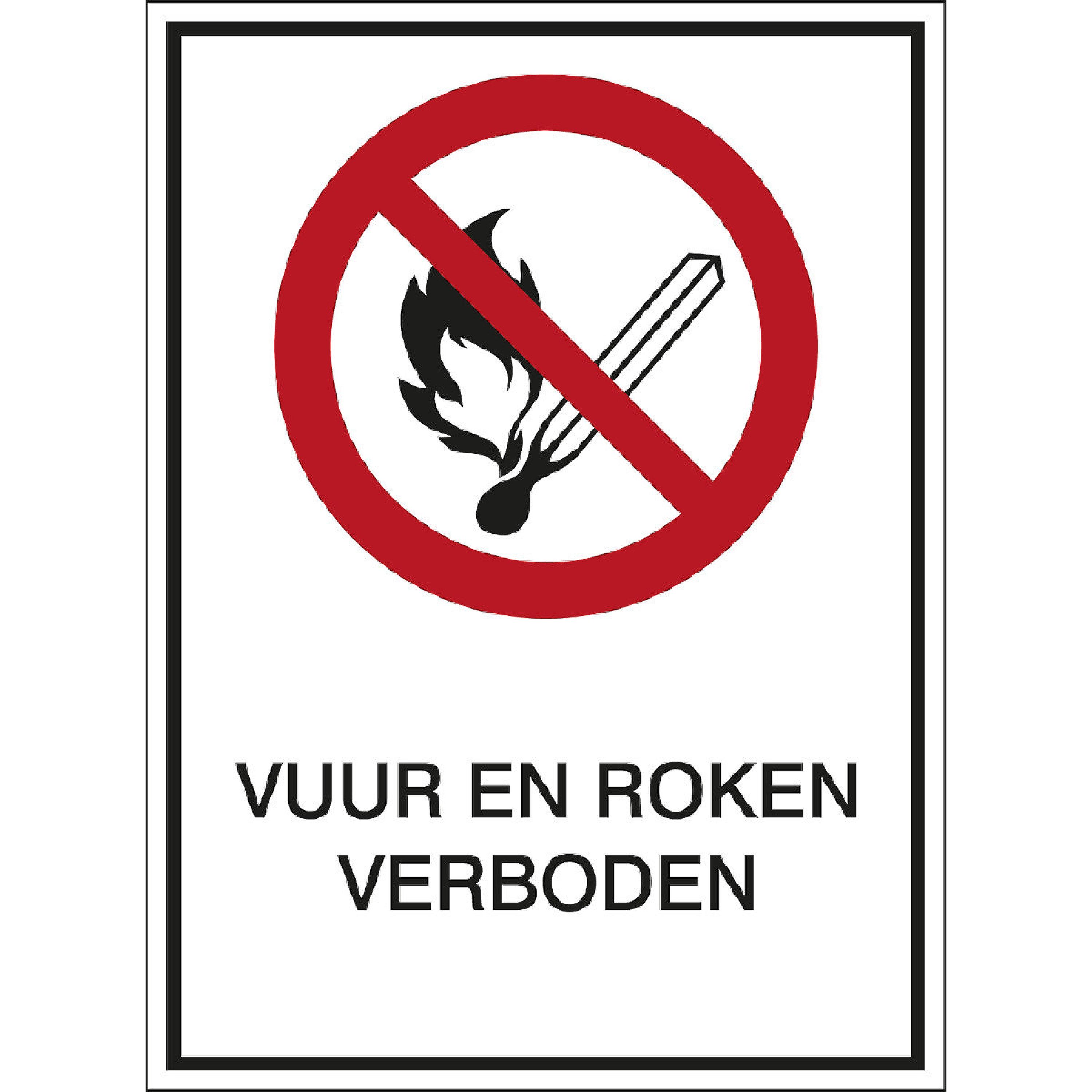 BRADY 809635 A3 veiligheidspictogram - vuur en roken verboden, 420 x 297 mm