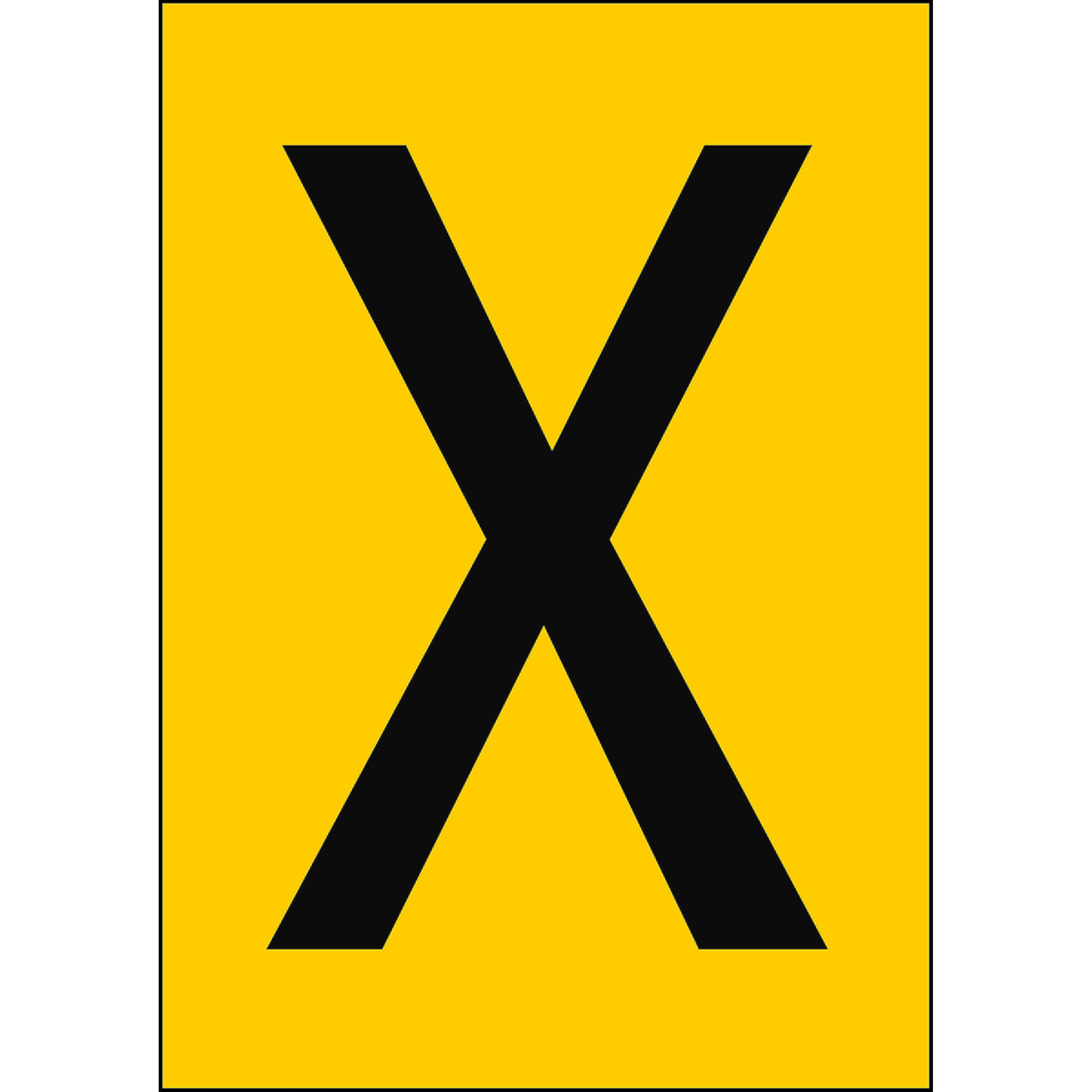 BRADY NL859A4YL-X label with letter X - DIN A4 format for permanent or ...