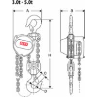 REMA 0170009-4 X-Line handtakel 3 ton, 4m | Klium