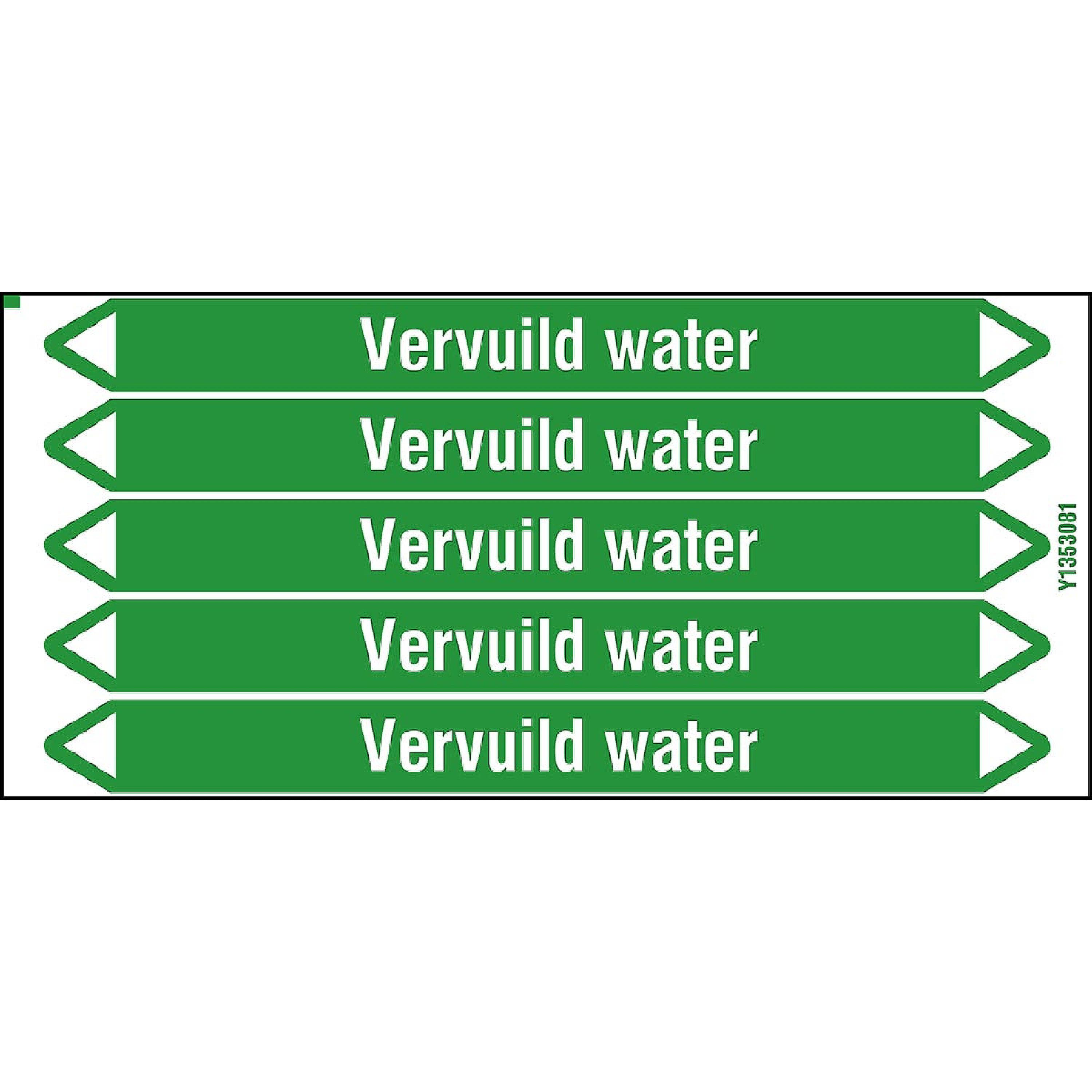 BRADY N006309 leidingmerker voor vervuild water, met geperforeerde ...